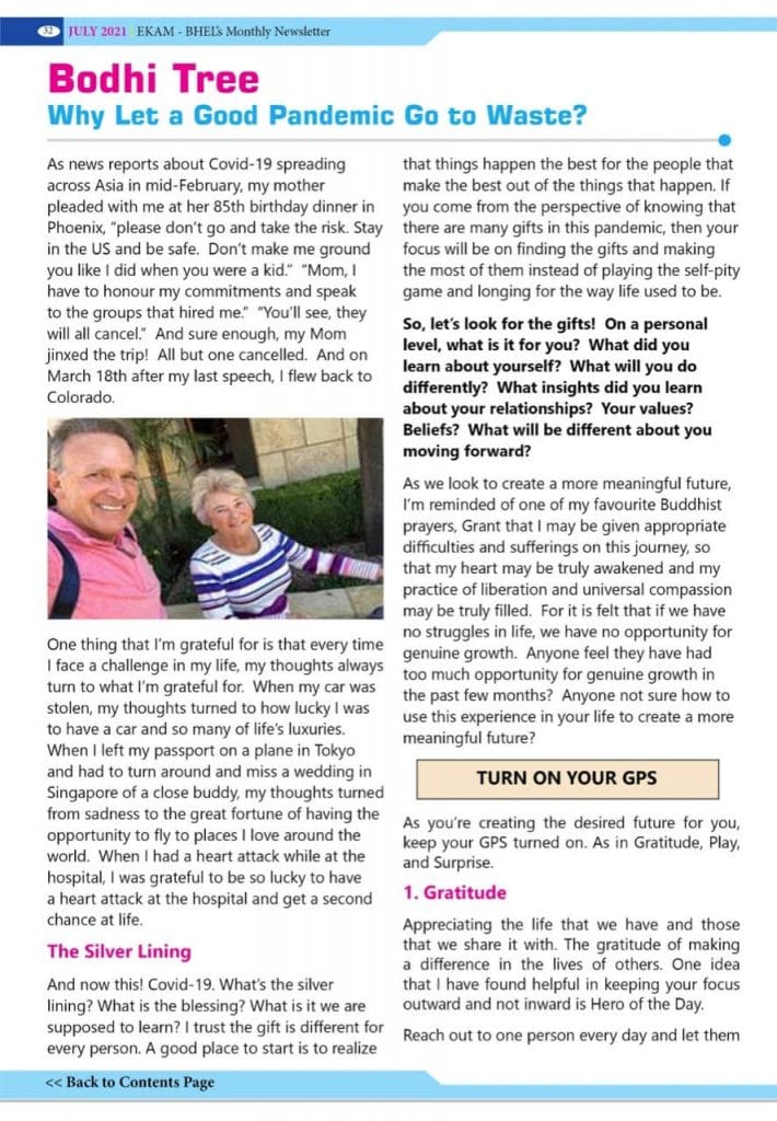 Bodhi Tree - Why let a good pendamic go to a waste? — Scott Friedman, CSP